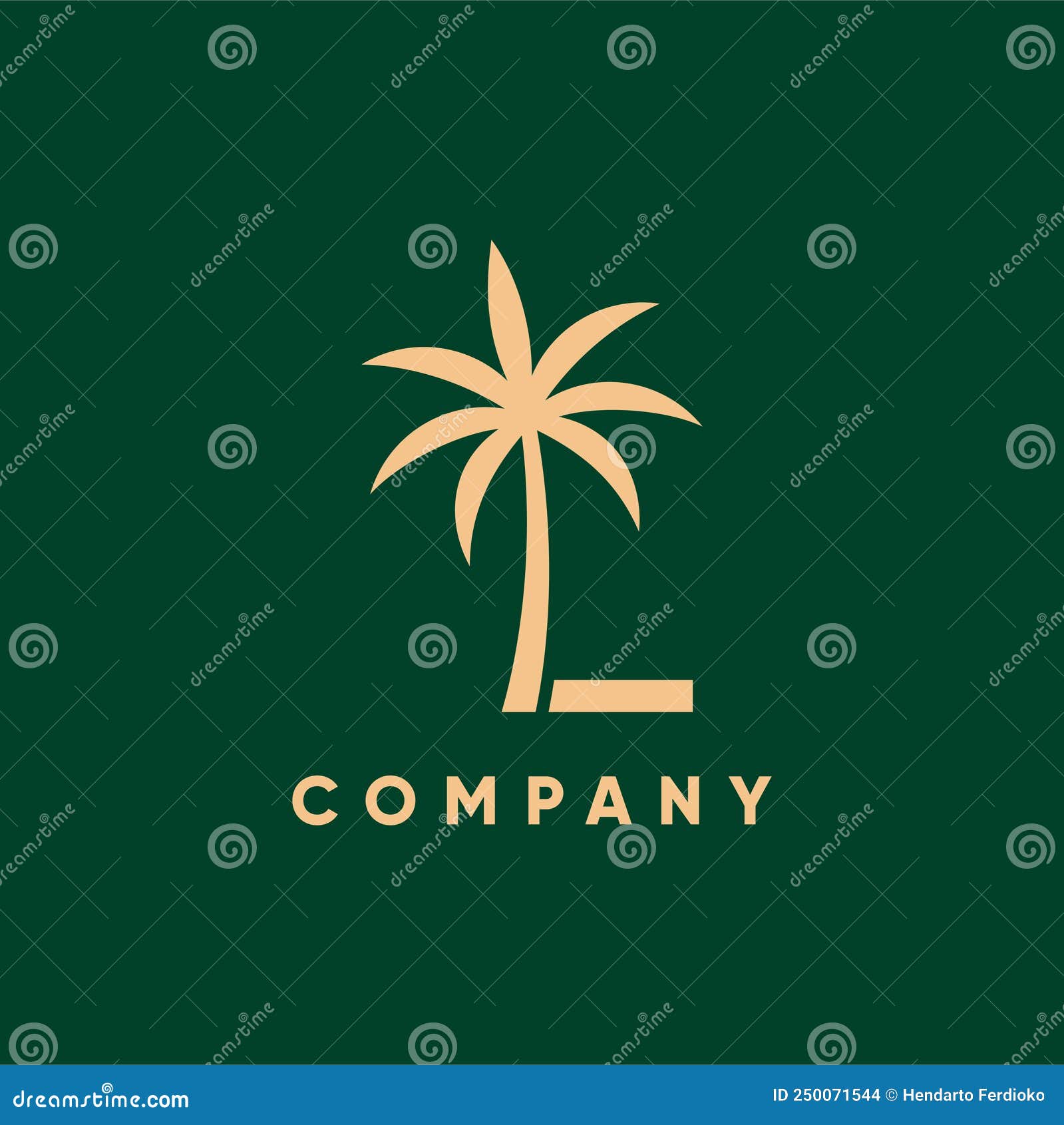 Letter L Initial Palm Leaf Tree Logo Design Vector Icon Graphic Emblem ...