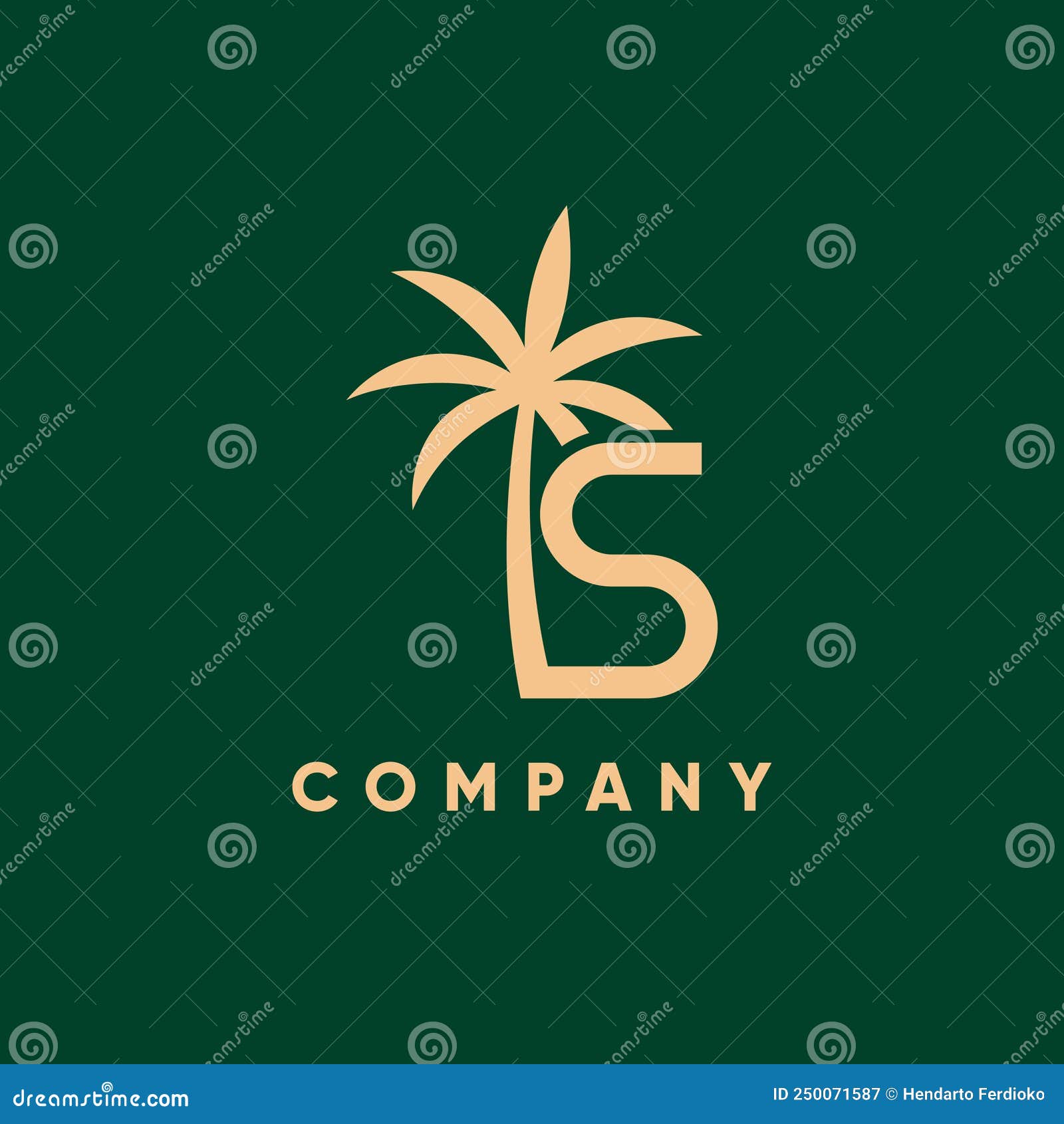 Letter S Initial Palm Leaf Tree Logo Design Vector Icon Graphic Emblem ...