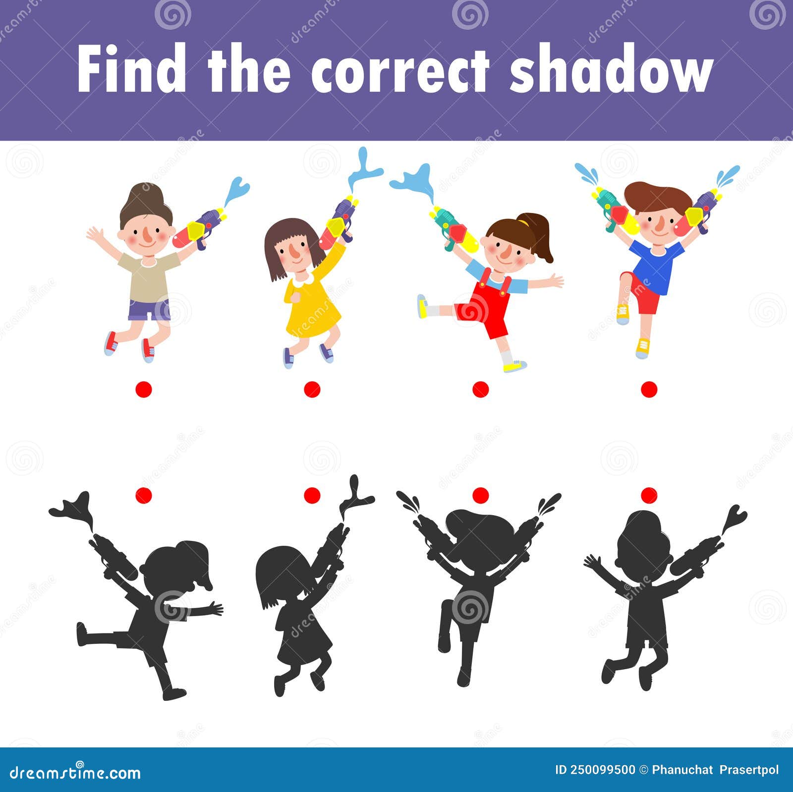 Shadow Matching Game for Kids, Visual Game for Kid, Find the Correct ...