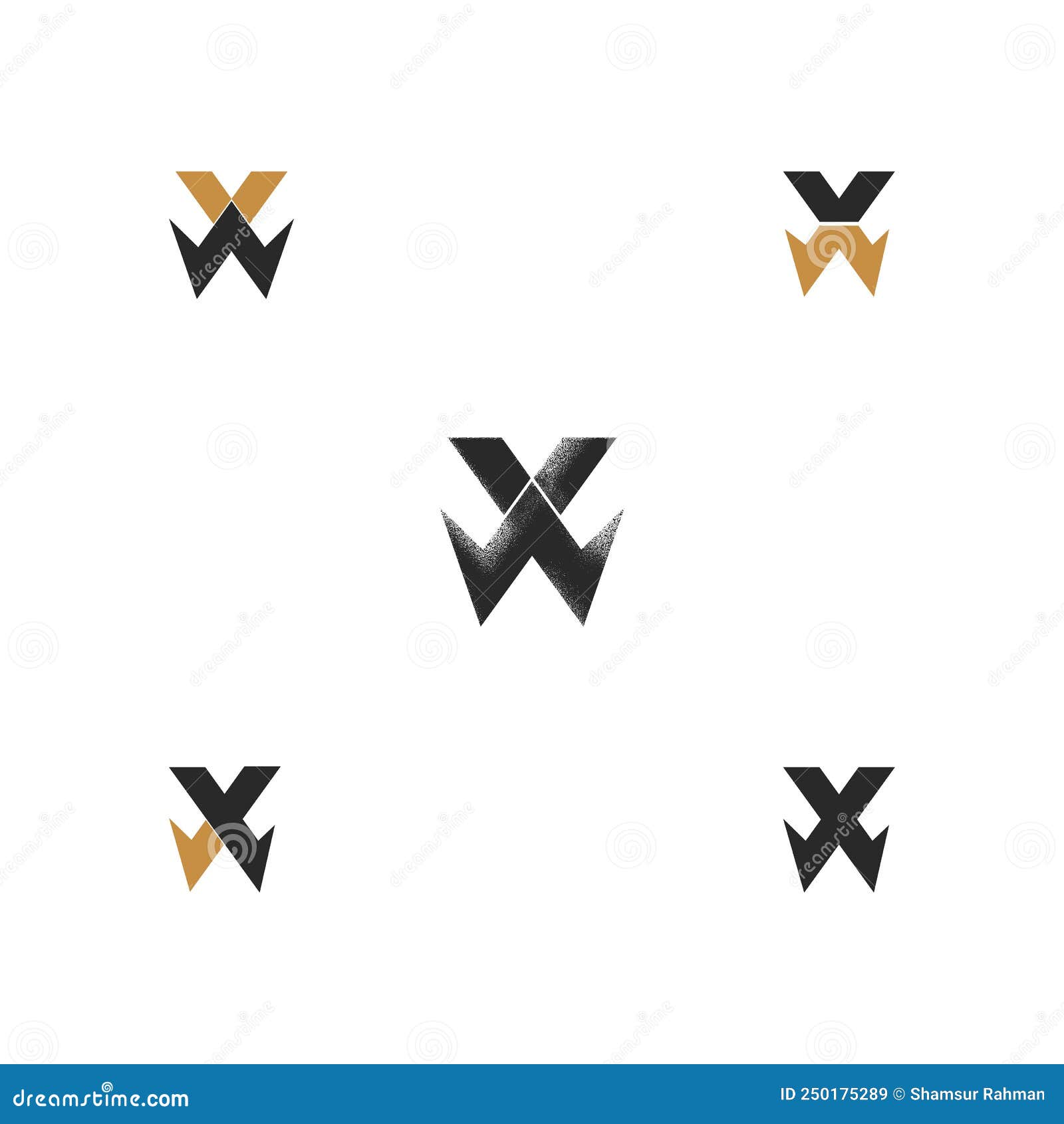 Alphabet Letters Initials Monogram Logo XW, WX, X and W Editorial Stock ...