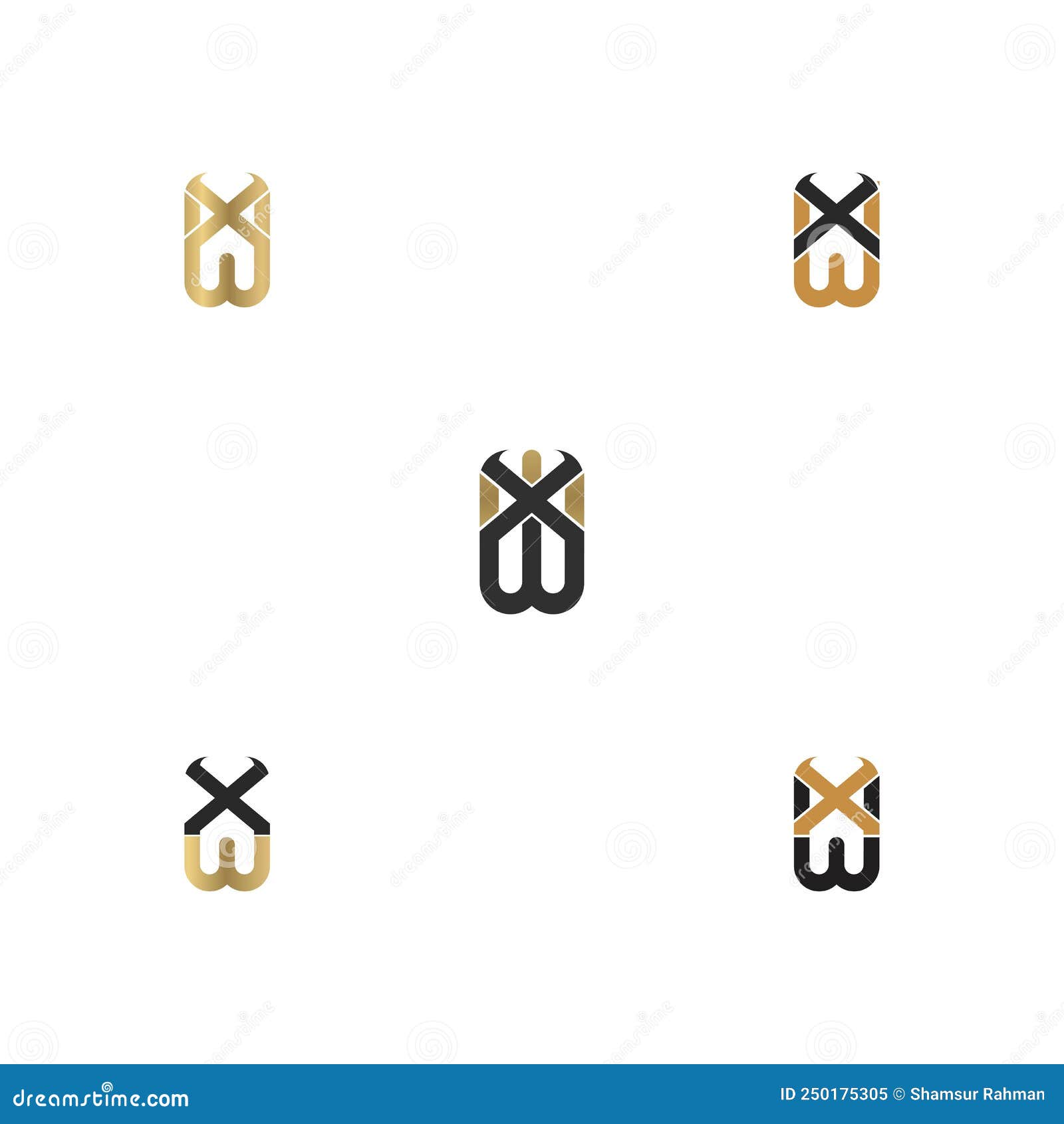 Alphabet Letters Initials Monogram Logo XW, WX, X and W Stock Vector ...