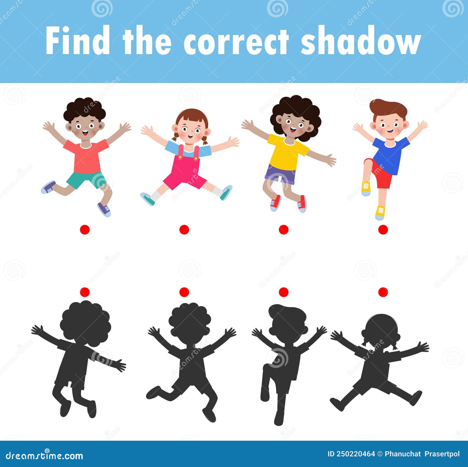 Shadow Matching Game For Kids, Visual Game For Kid, Find The Correct ...