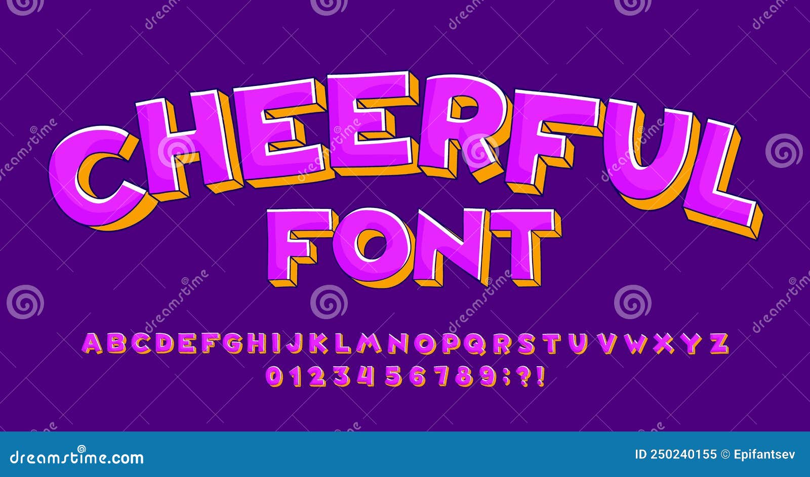 Snippet Alphabet Font. Cartoon Letters And Numbers. Uppercase And ...