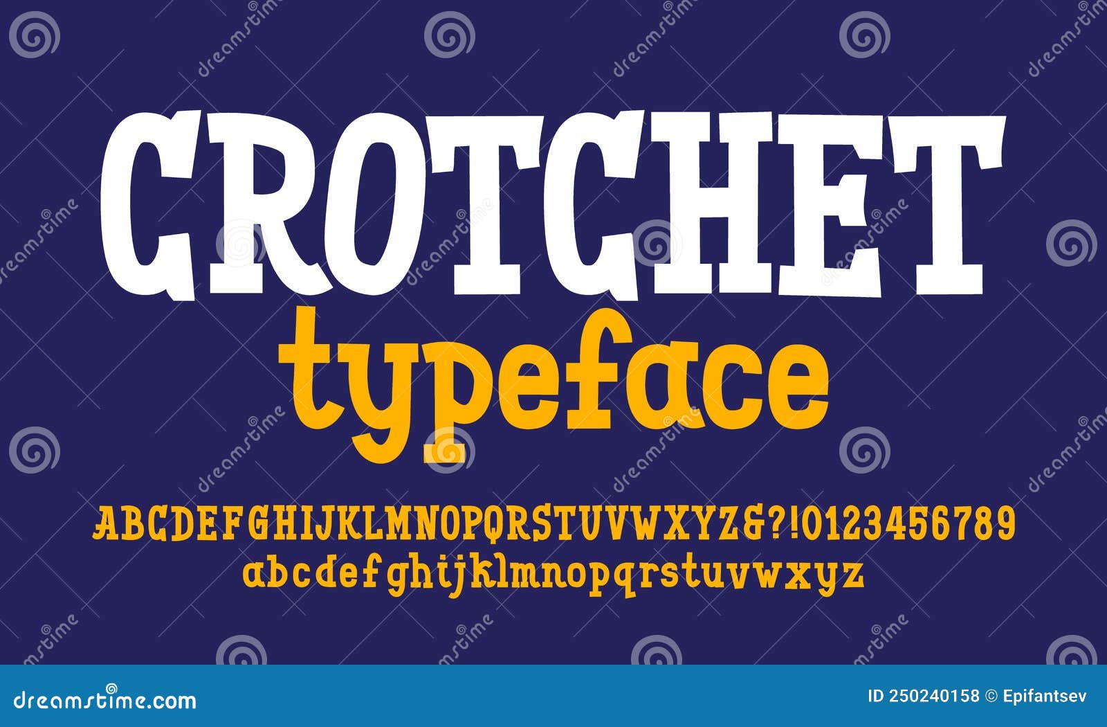 Snippet Alphabet Font. Cartoon Letters And Numbers. Uppercase And ...