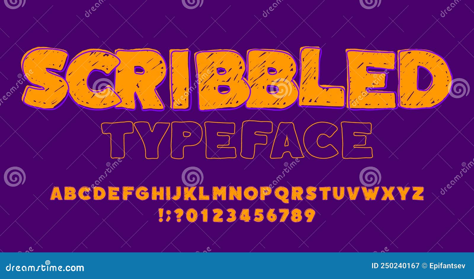 Snippet Alphabet Font. Cartoon Letters And Numbers. Uppercase And ...