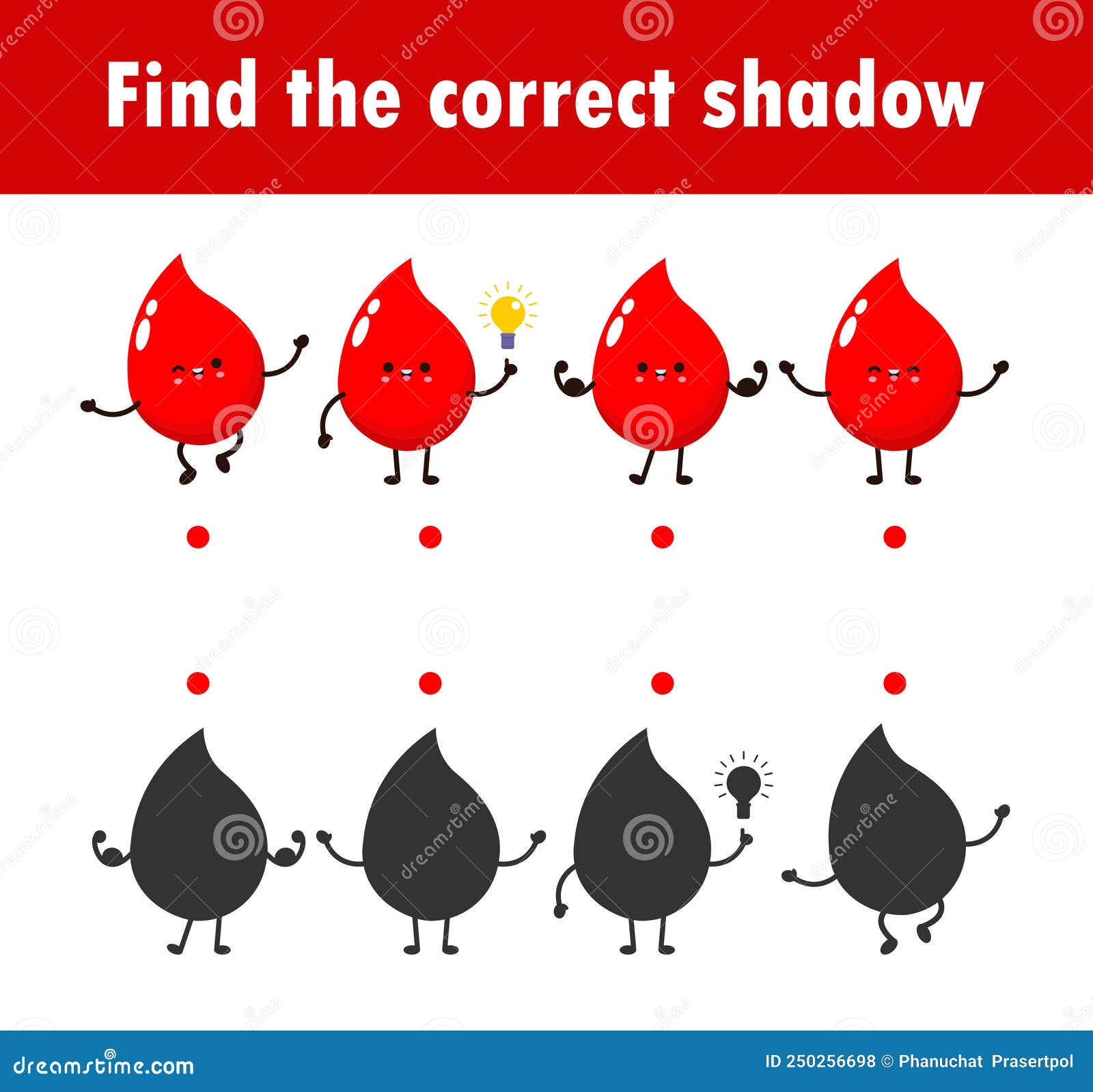 Shadow Matching Game for Kids, Visual Game for Kid, Find the Correct ...