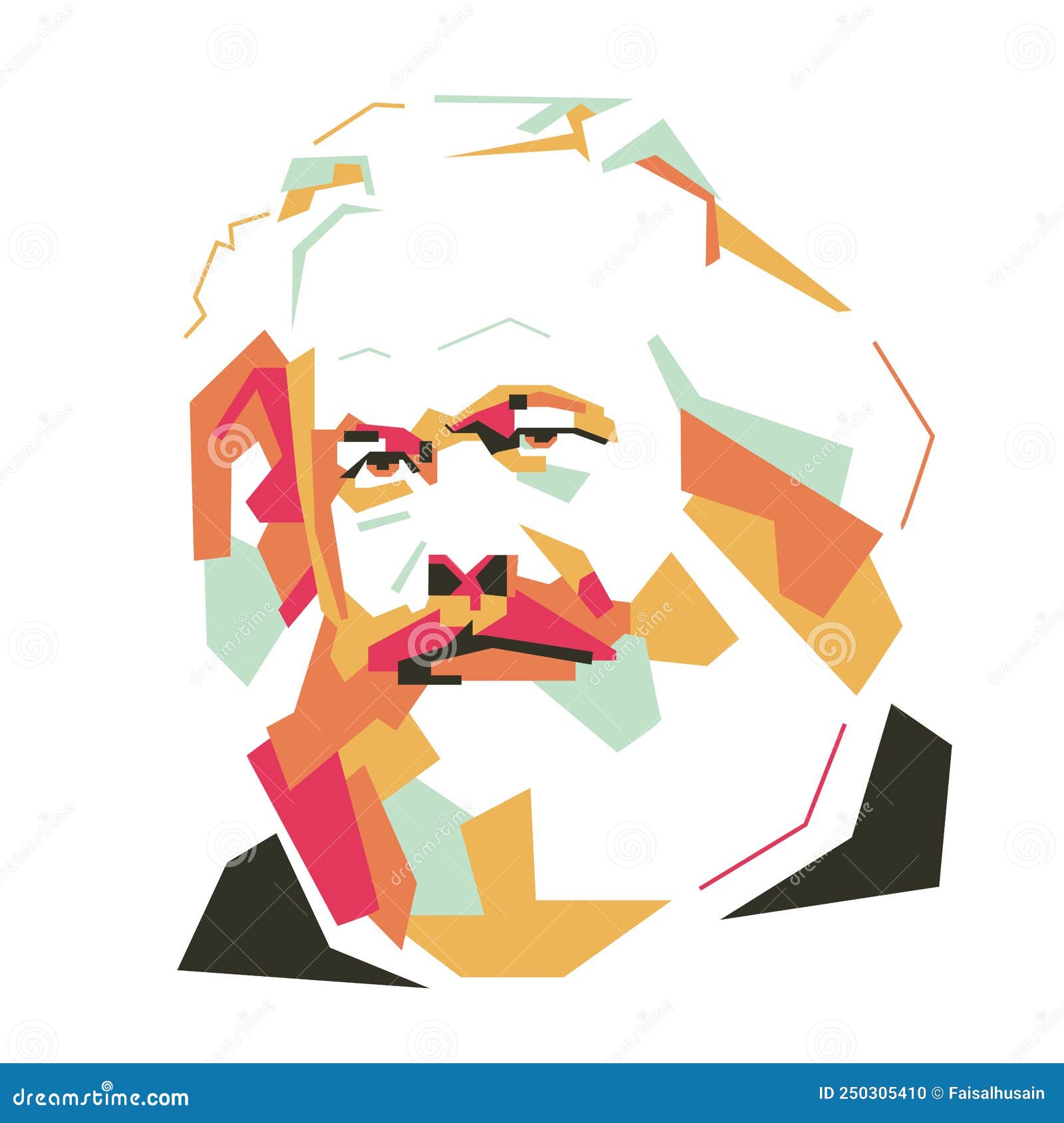 Karl Marx Cartoon Character. Vector Illustration. | CartoonDealer.com ...