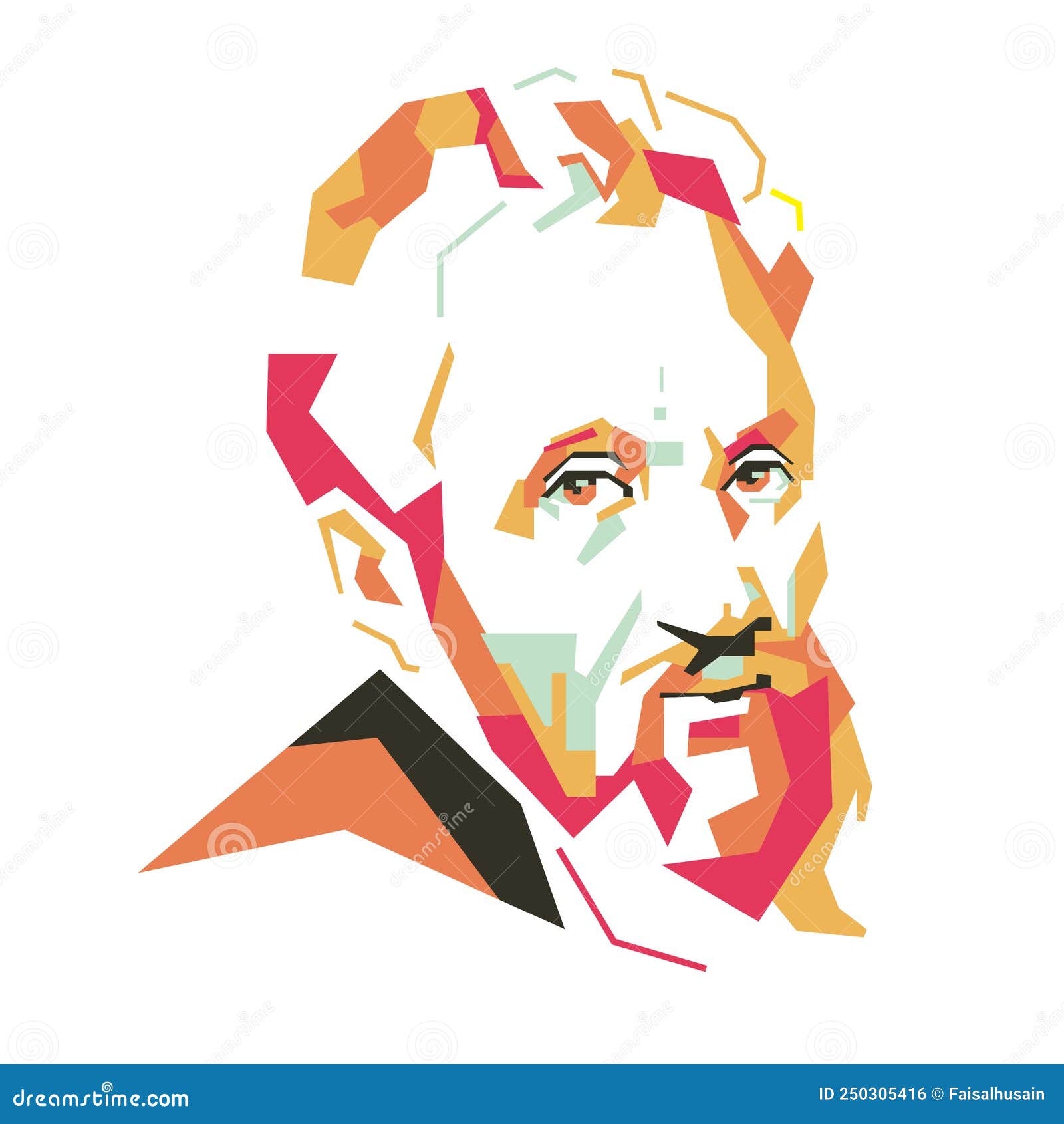 Michelangelo Simple Colour Vector Illustration Editorial Photo ...