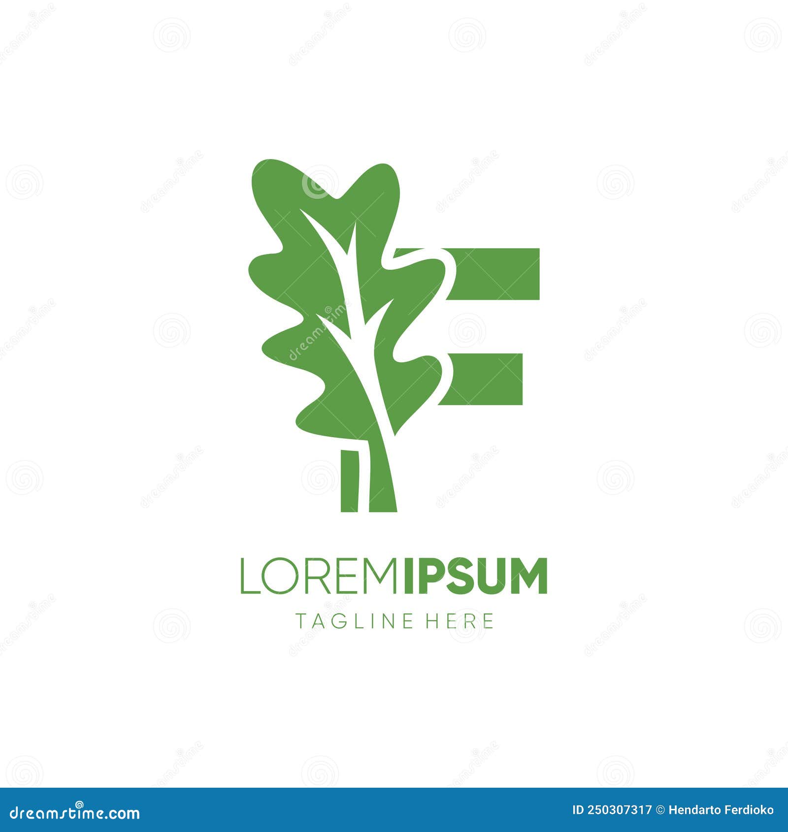 Letter F Oak Leaf Tree Logo Design Vector Icon Graphic Stock Vector ...