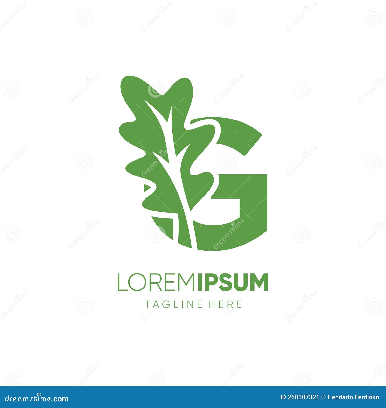 Letter G Oak Leaf Tree Logo Design Vector Icon Graphic Stock Vector ...