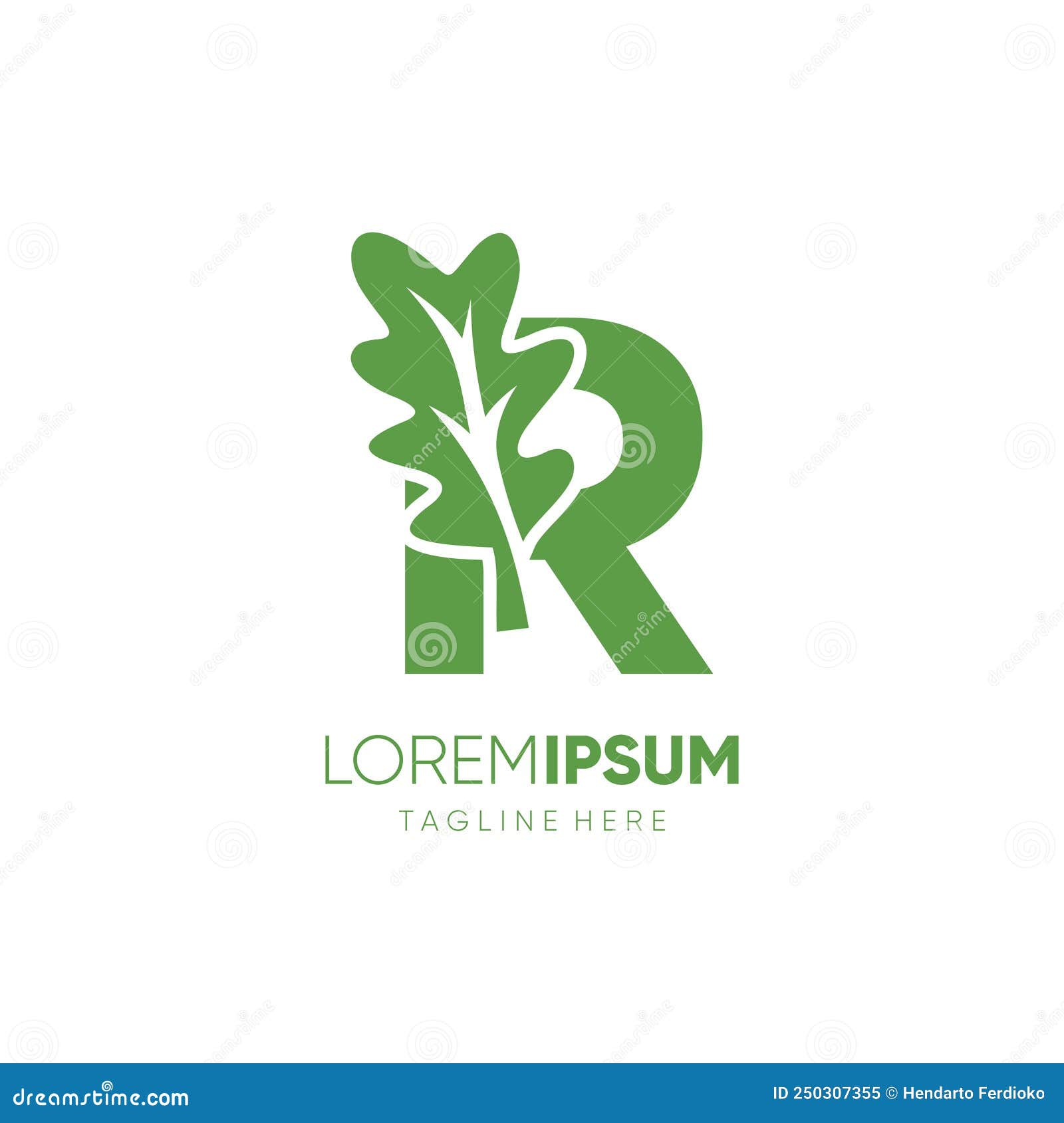 Letter R Oak Leaf Tree Logo Design Vector Icon Graphic Stock Vector ...