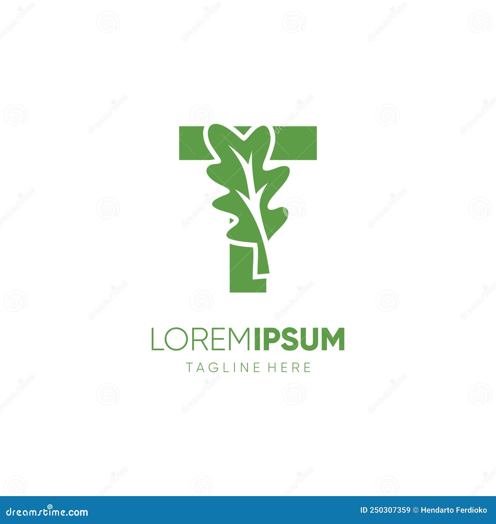 Letter T Oak Leaf Tree Logo Design Vector Icon Graphic Stock Vector ...