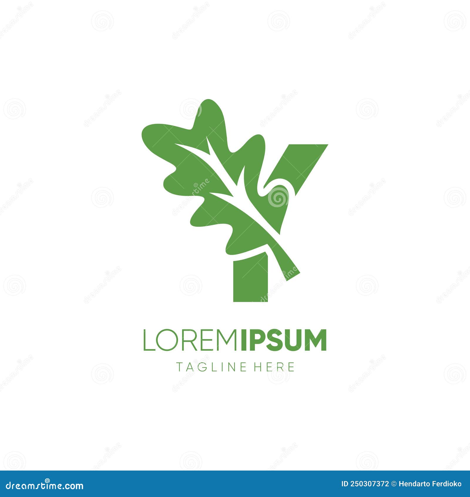 Letter Y Oak Leaf Tree Logo Design Vector Icon Graphic Stock Vector ...