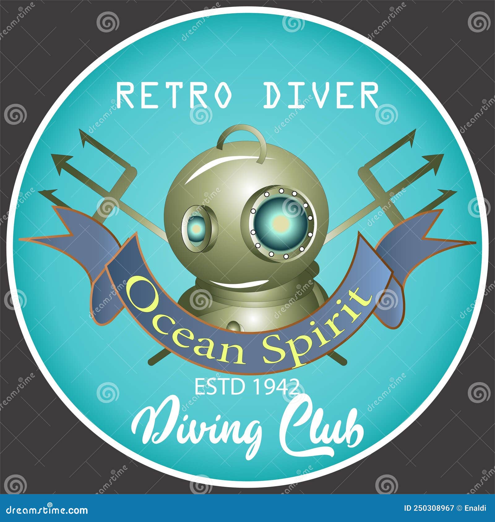 Diving Club Sign and Badge Vintage Vector Illustration Stock Vector ...