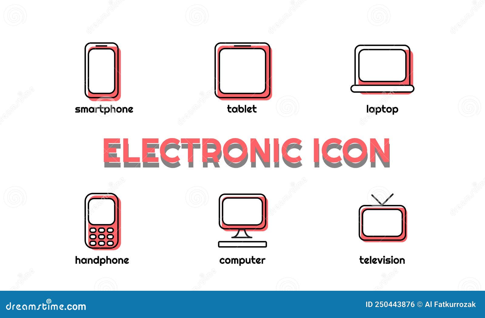 Electronic and Gadget Icon. Flat Electronic Design. Flat Gadget Design ...