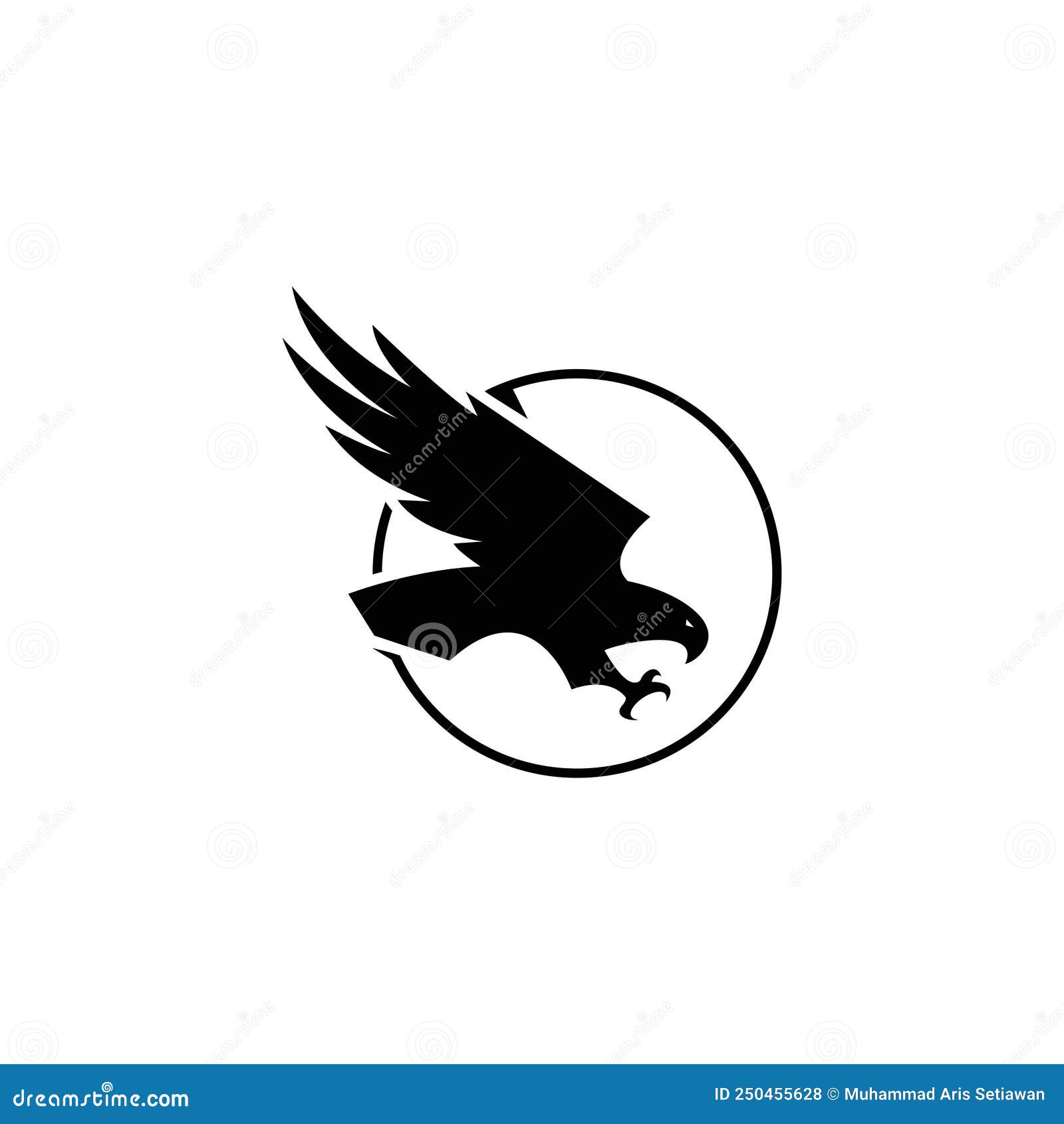 Falcon Circle stock vector. Illustration of freedom - 250455628