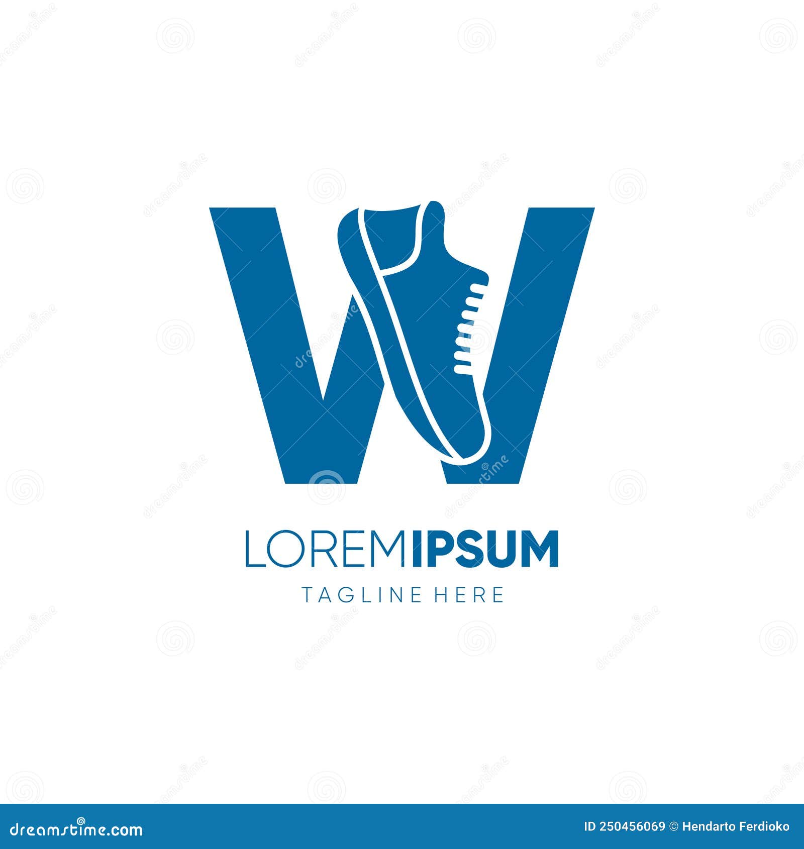 Letter Initial W Shoes Logo Design Vector Icon Graphic Stock Vector ...