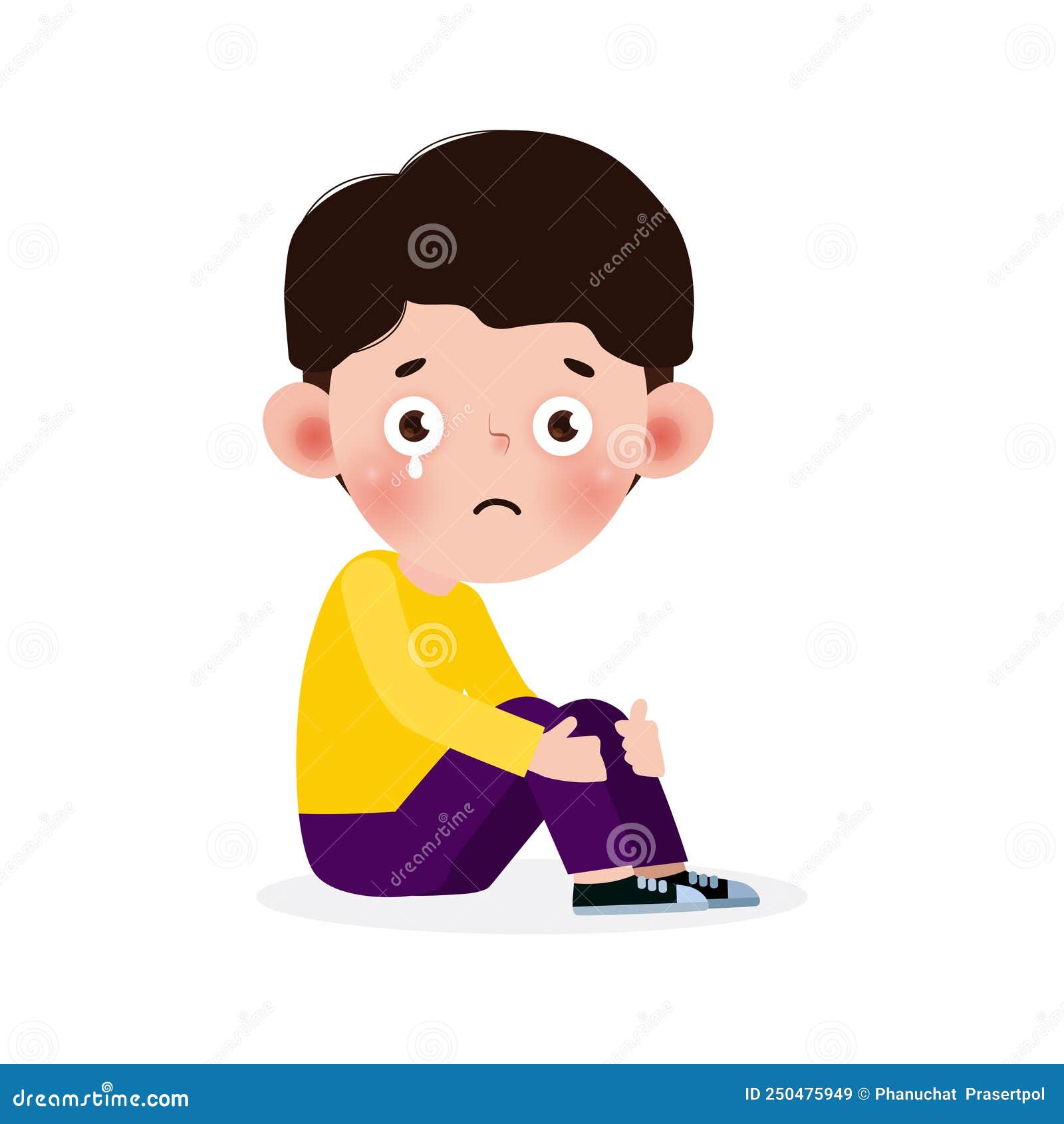 Sad Kid ,Depressed Child Looking Lonely, Sad Little Kid Sitting Alone ...