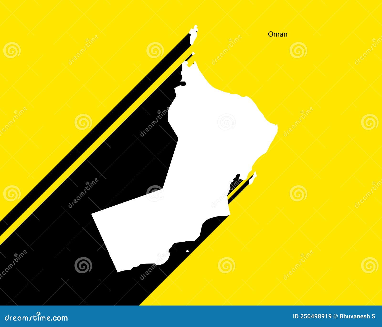 Oman Vintage Map. Cartoon Vector | CartoonDealer.com #213072109