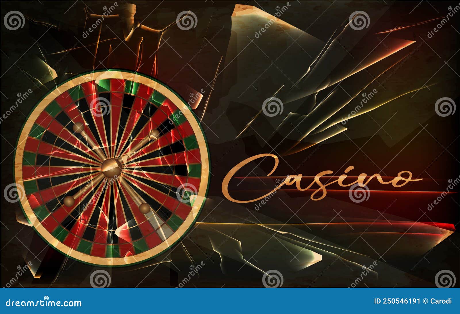 Casino Vip Invitation Card with Roulette, Vector Stock Vector ...