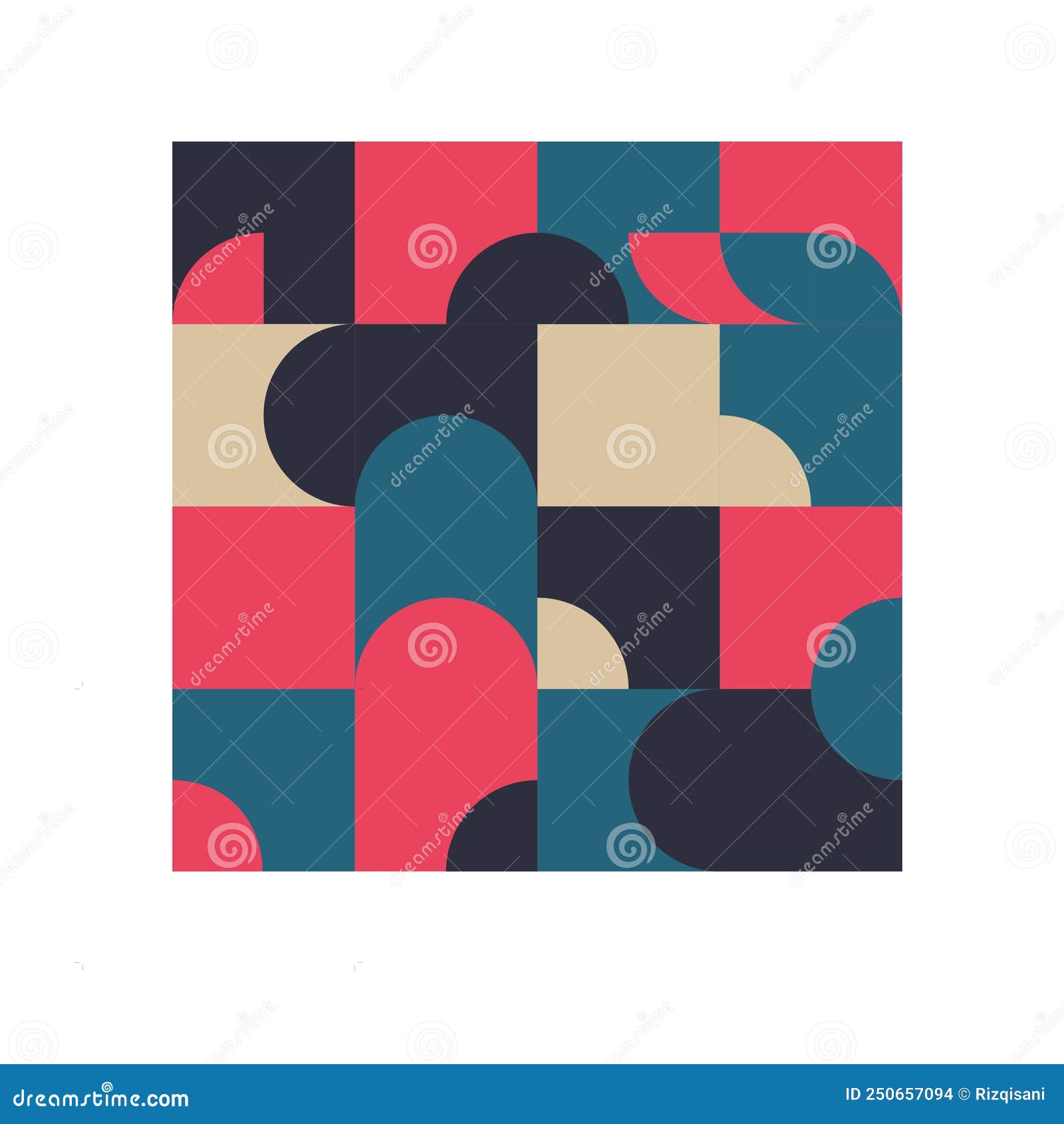 Geometric Abstract Square Pattern for Background or Wall Art. Stock ...