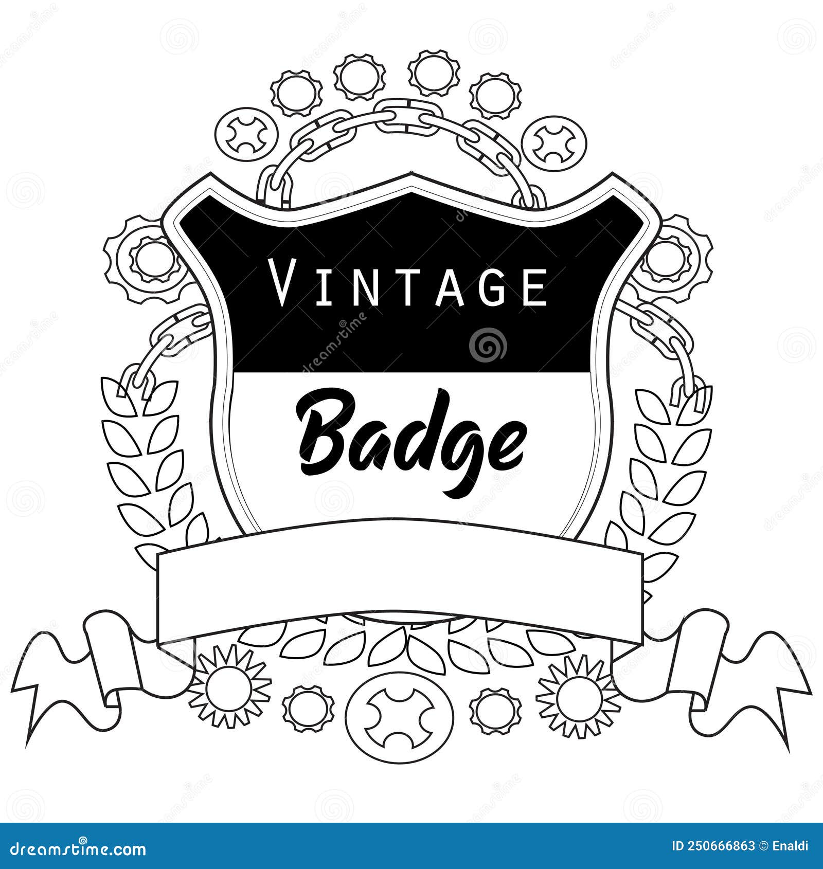 Retro Old Fashioned Vintage Badge and Emblem Template Vector ...
