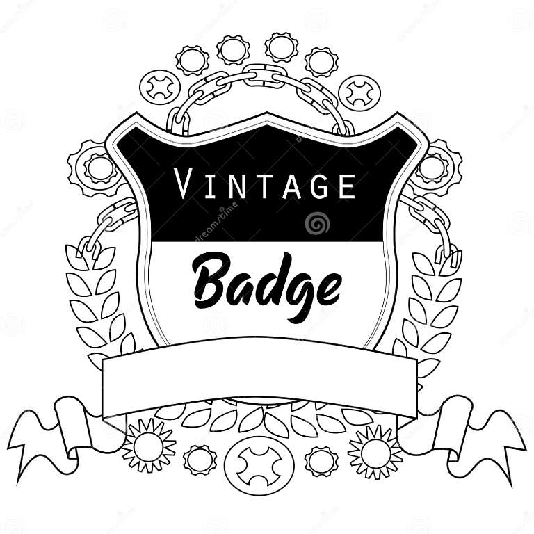 Retro Old Fashioned Vintage Badge and Emblem Template Vector ...