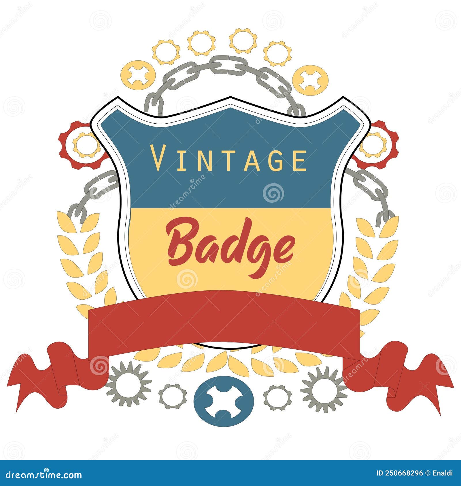 Retro Old Fashioned Vintage Badge and Emblem Template Vector ...