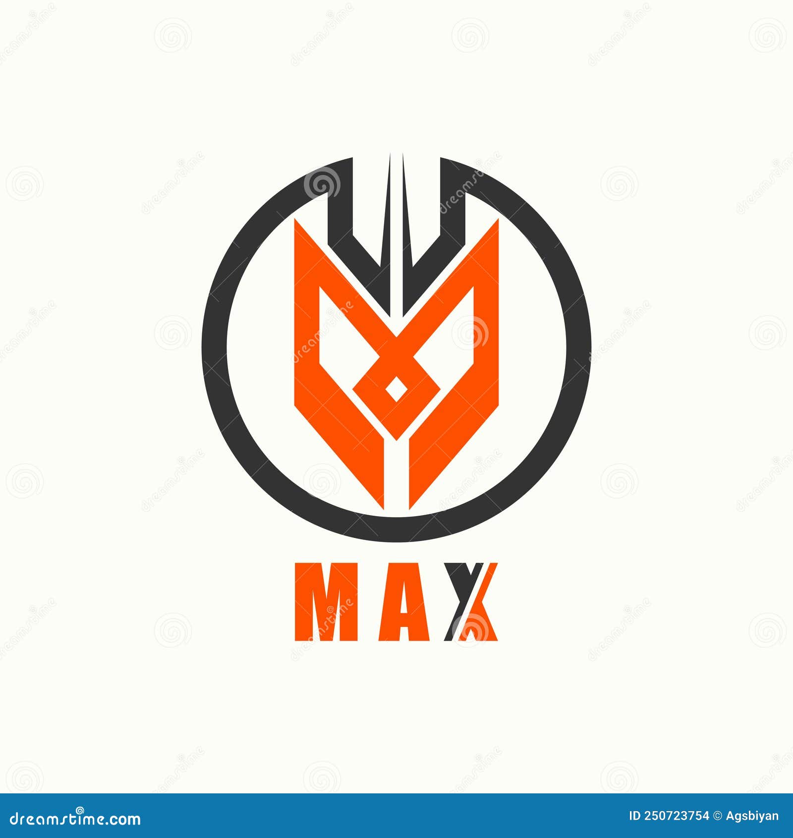 Unique Emblem with Letter or Word M Font Inside Like Trojan Helmet with ...