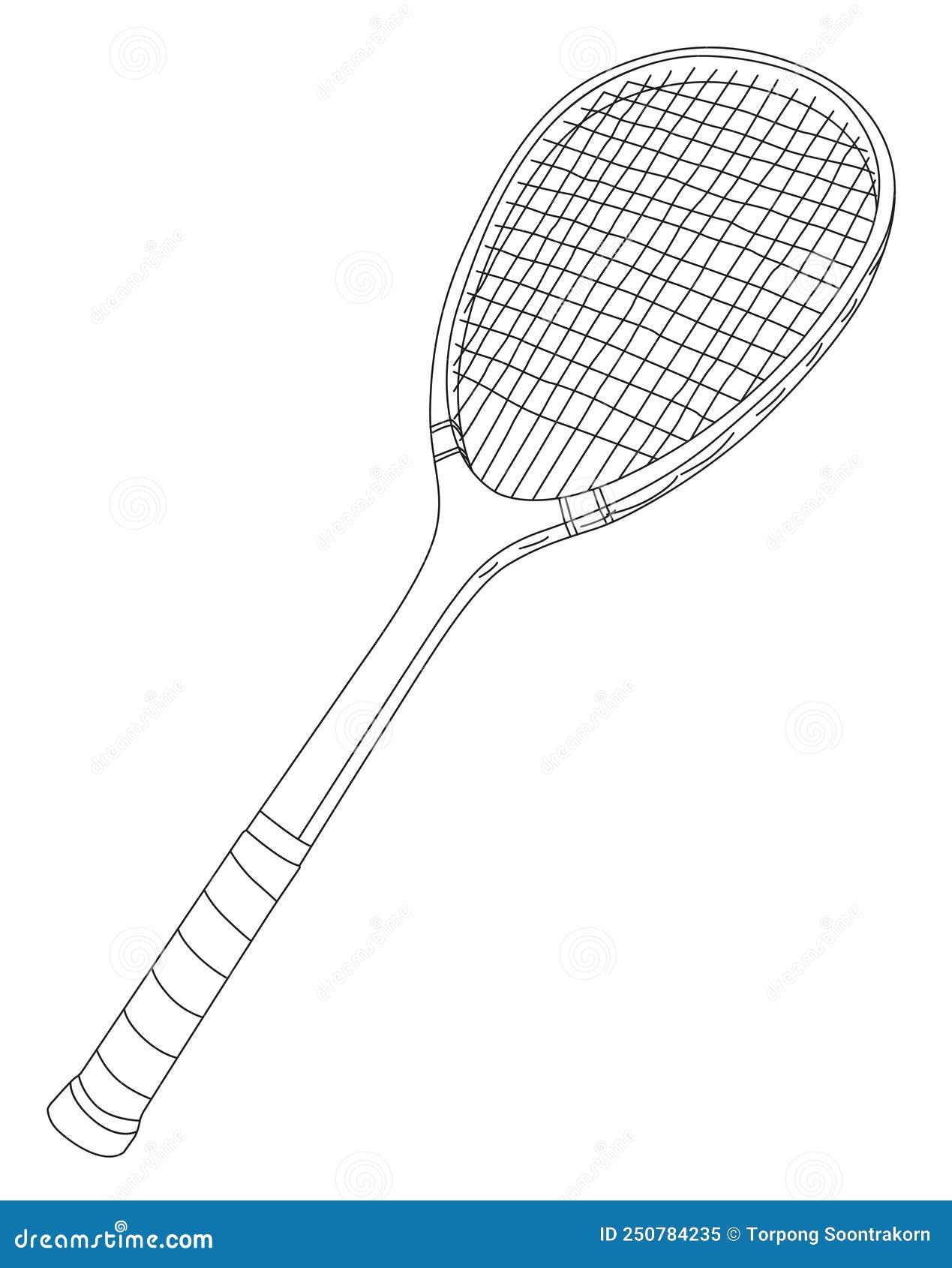 Basketball Ball Racket Outline Drawing in Eps10 Stock Vector ...