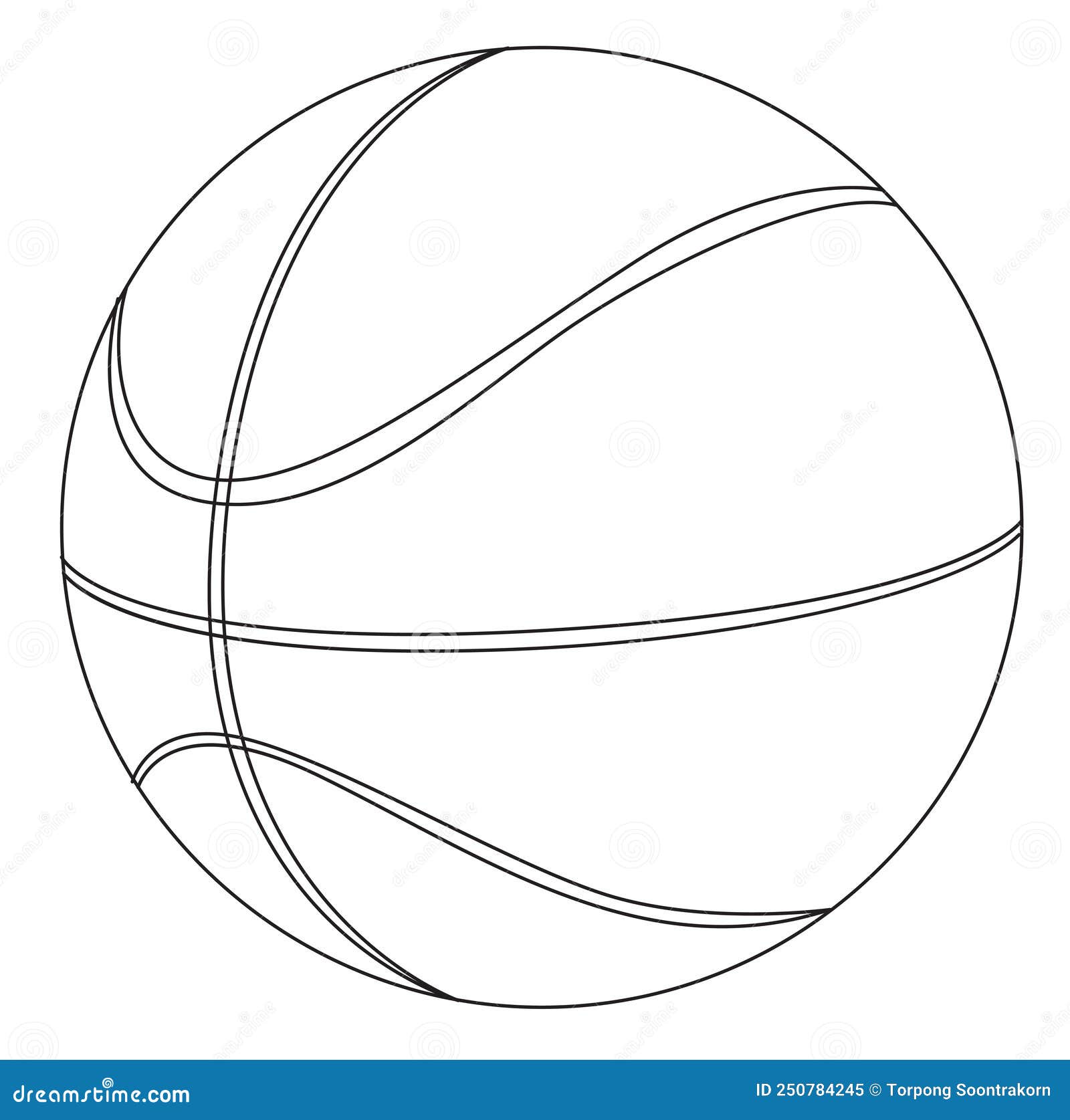 Basketball Ball Racket Outline Drawing in Eps10 Stock Vector ...