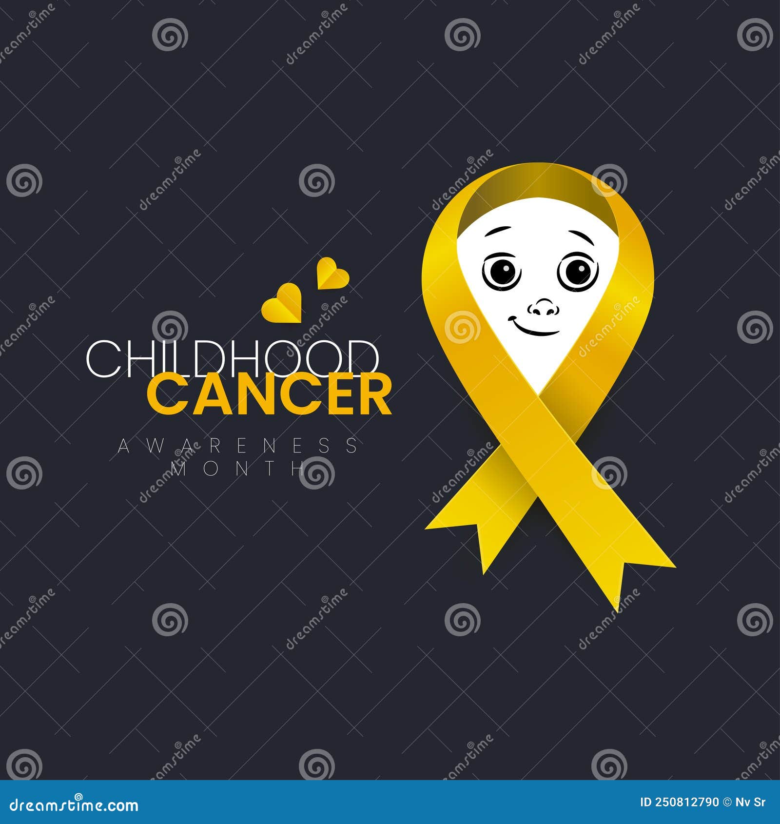 International Childhood Cancer Awareness Month - Vector Illustration ...