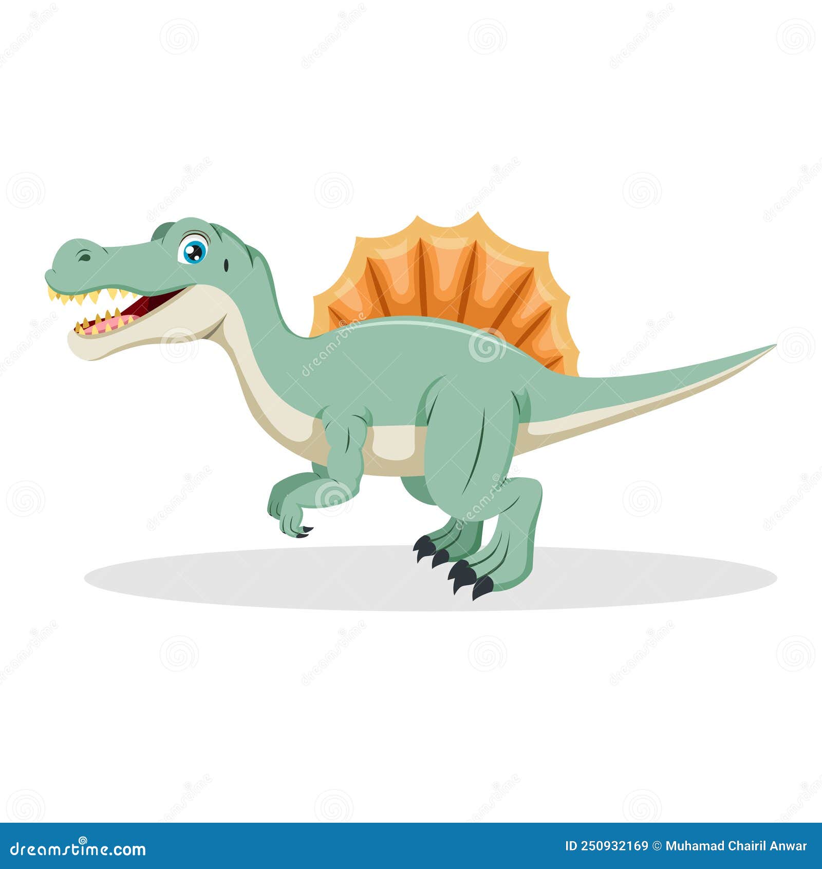 Little Spinosaurus. Cartoon Dinosaur Picture. Cute Dinosaurs Character ...