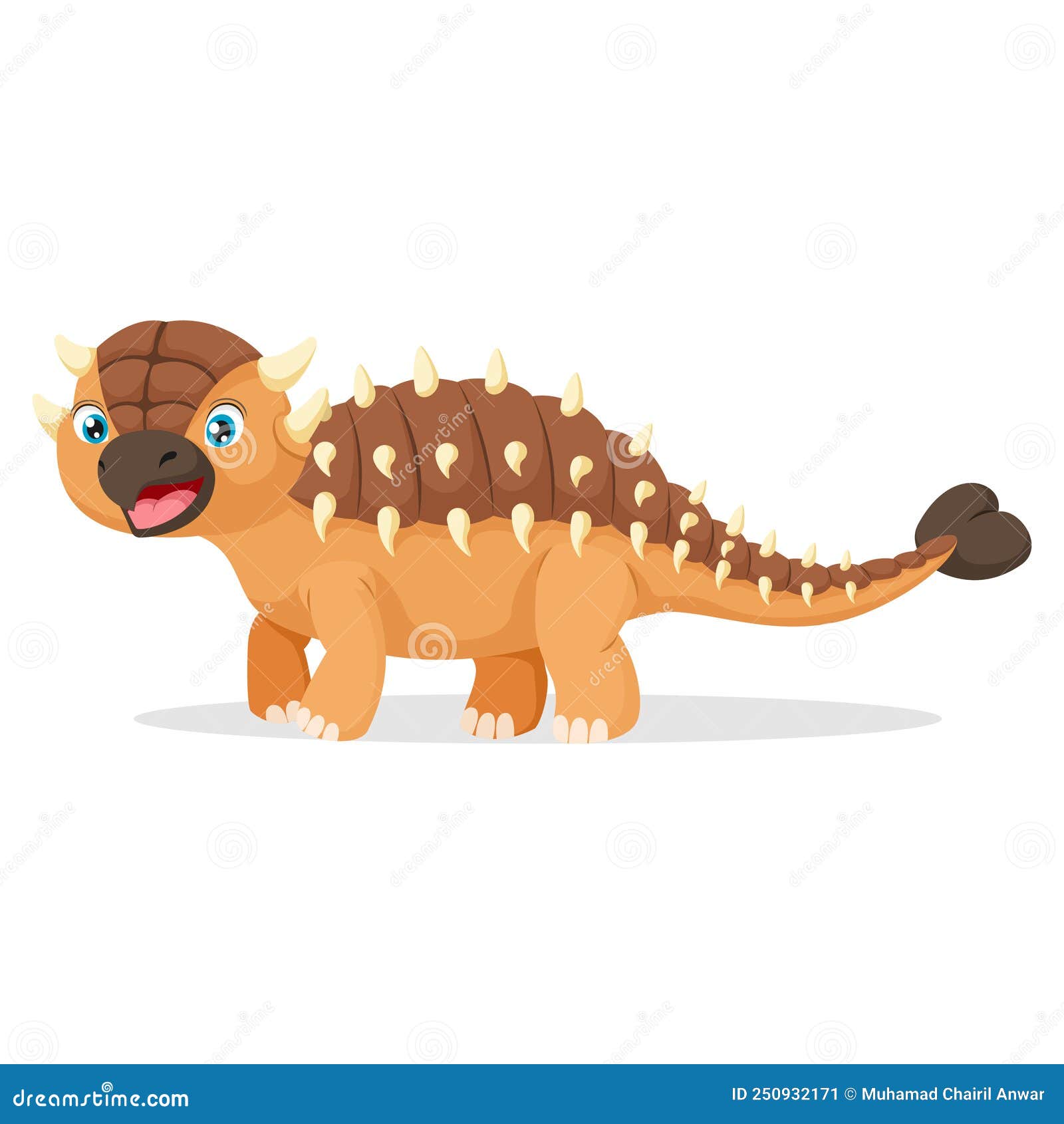 Ankylosaurus Cartoon Illustration Color Stock Photography ...
