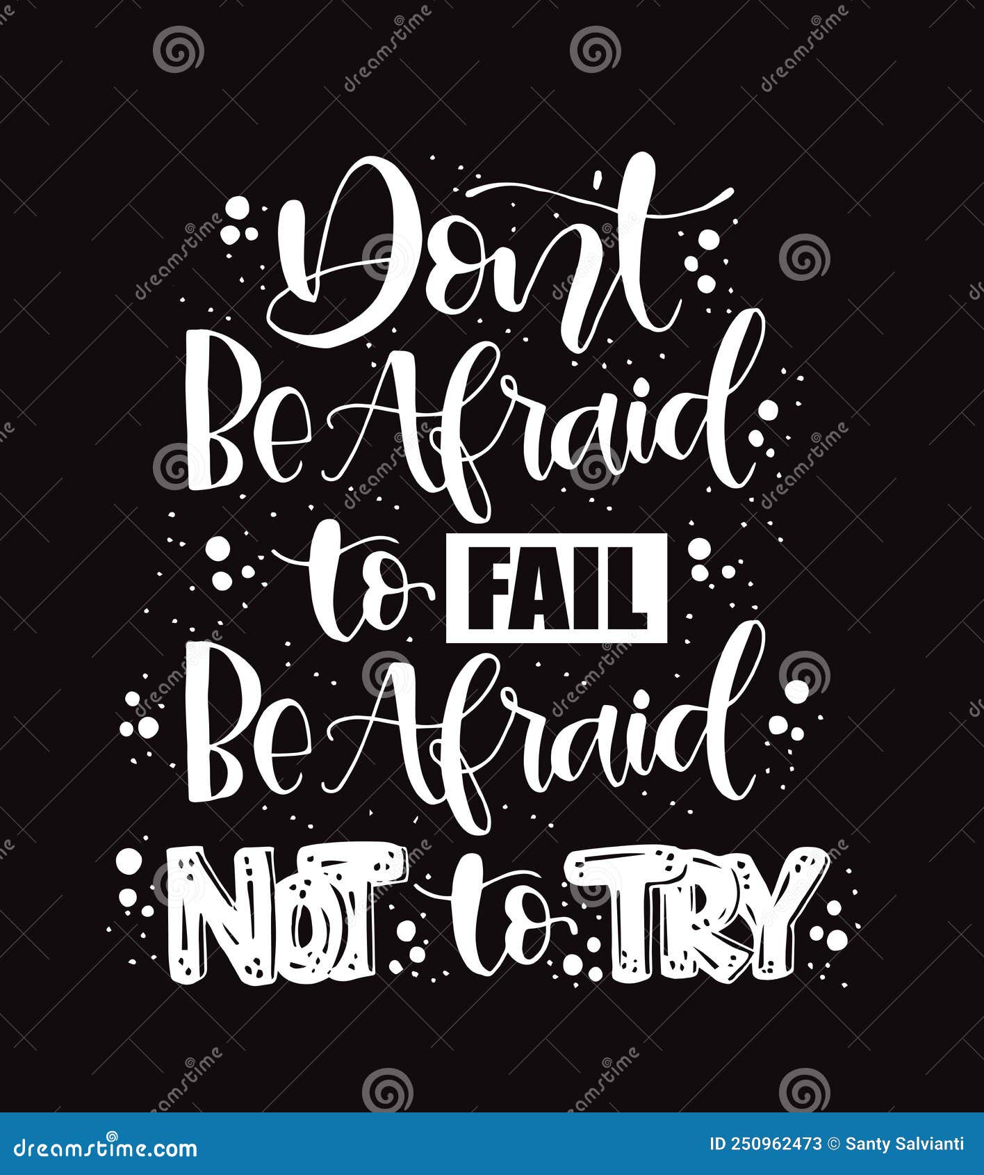 Do Not Be Afraid To Fail Be Afraid Not To Try Creative Motivation Quote ...