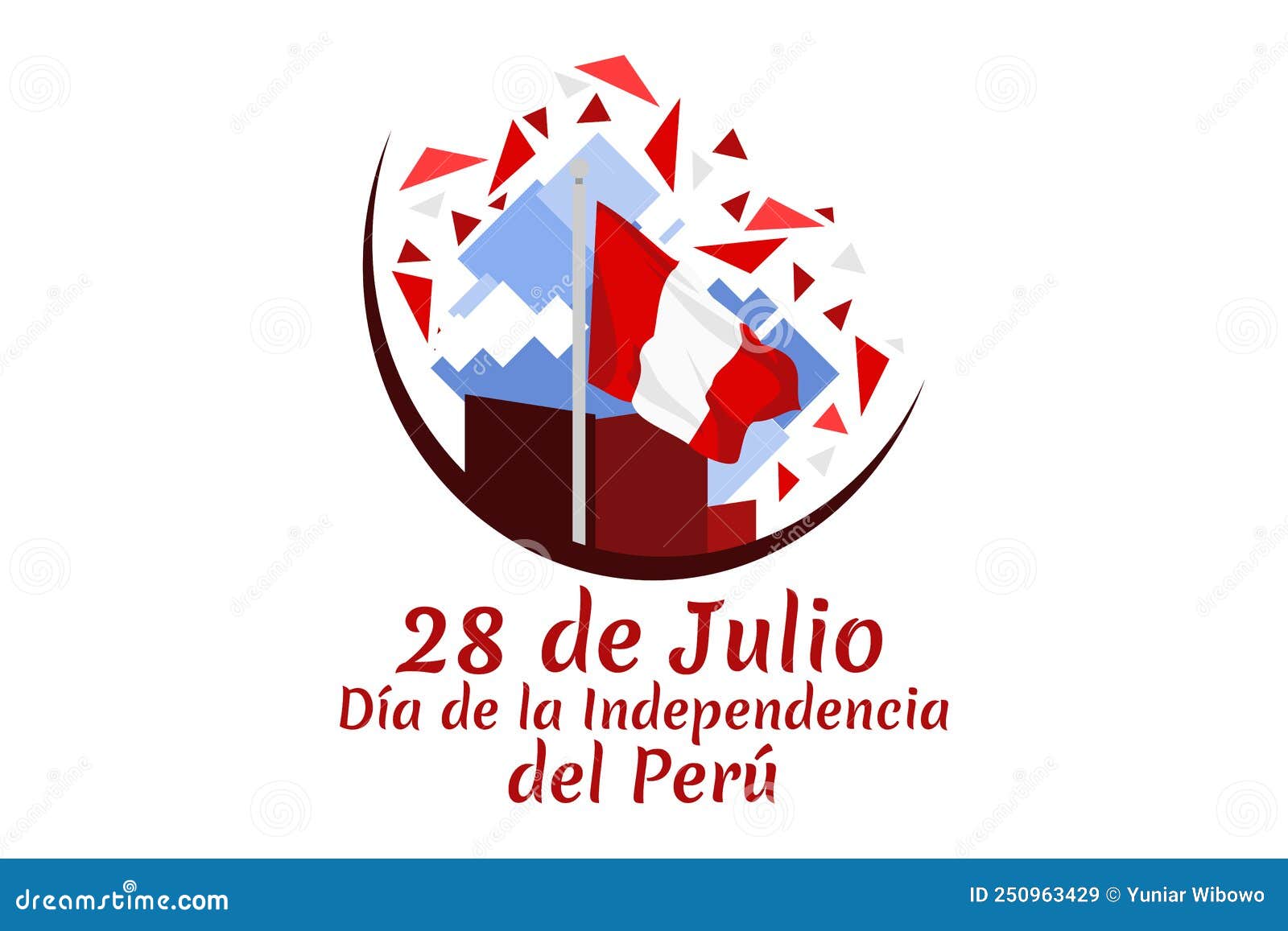 Translate: July 28, Independence Day of Peru Stock Vector ...