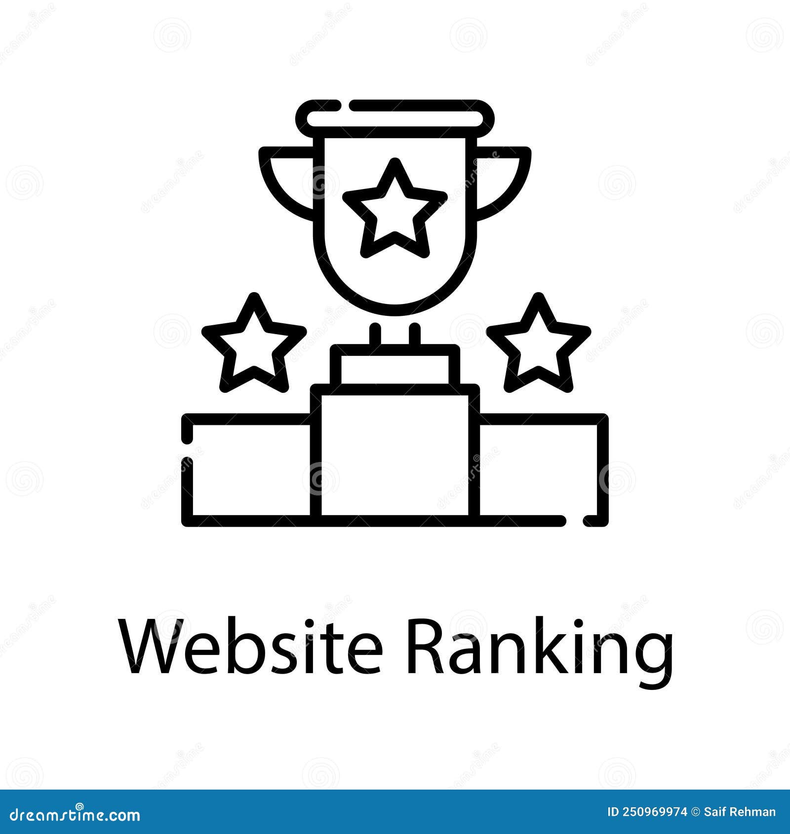 Website Ranking Vector Outline Icon Design Illustration. Stock Vector ...