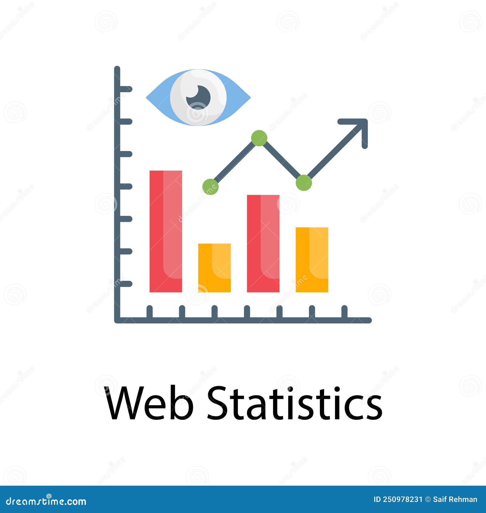 Web Statistics Vector Outline Icon Design Illustration. Stock Vector ...