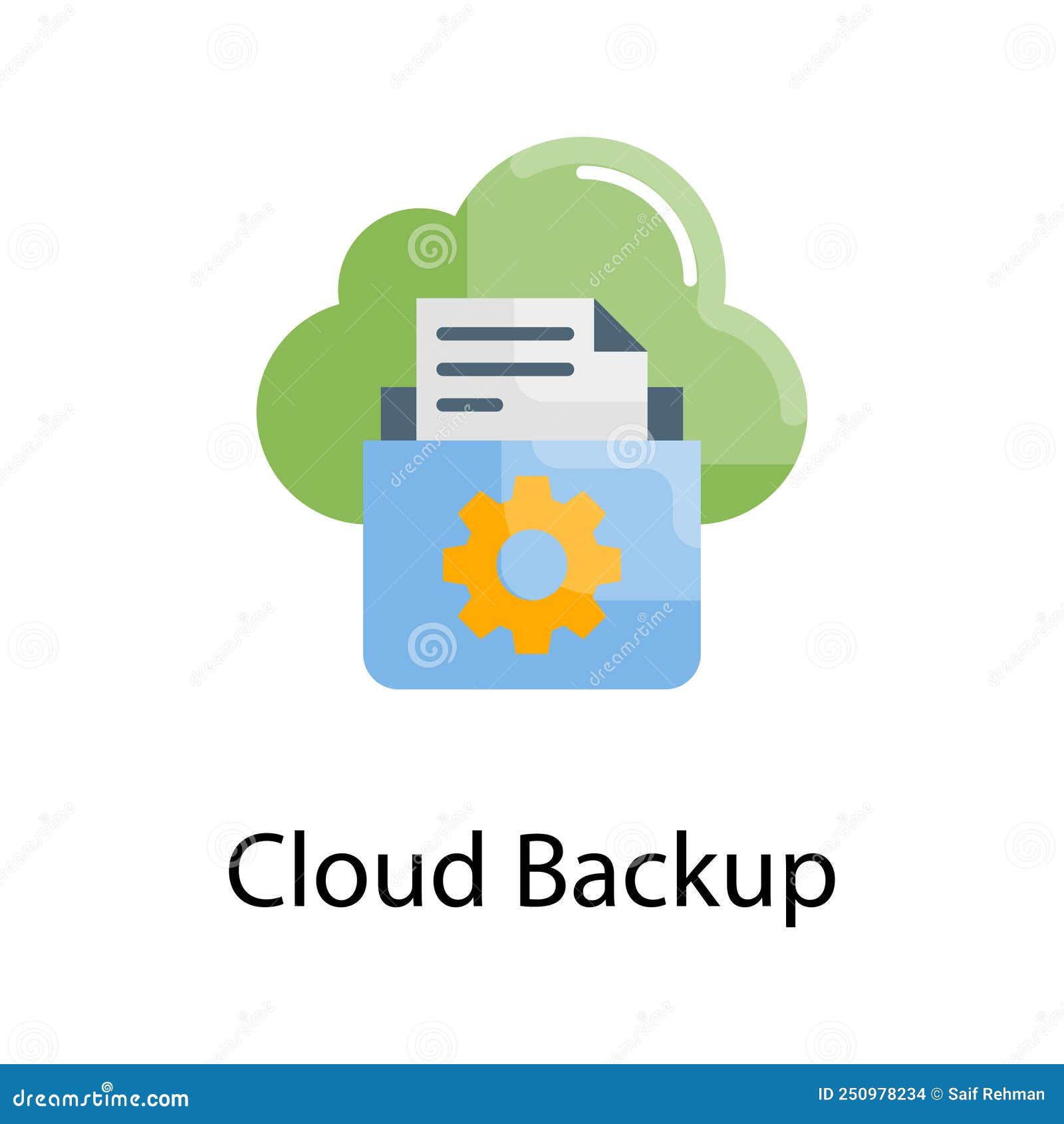 Cloud Backup Vector Outline Icon Design Illustration. Stock Vector ...