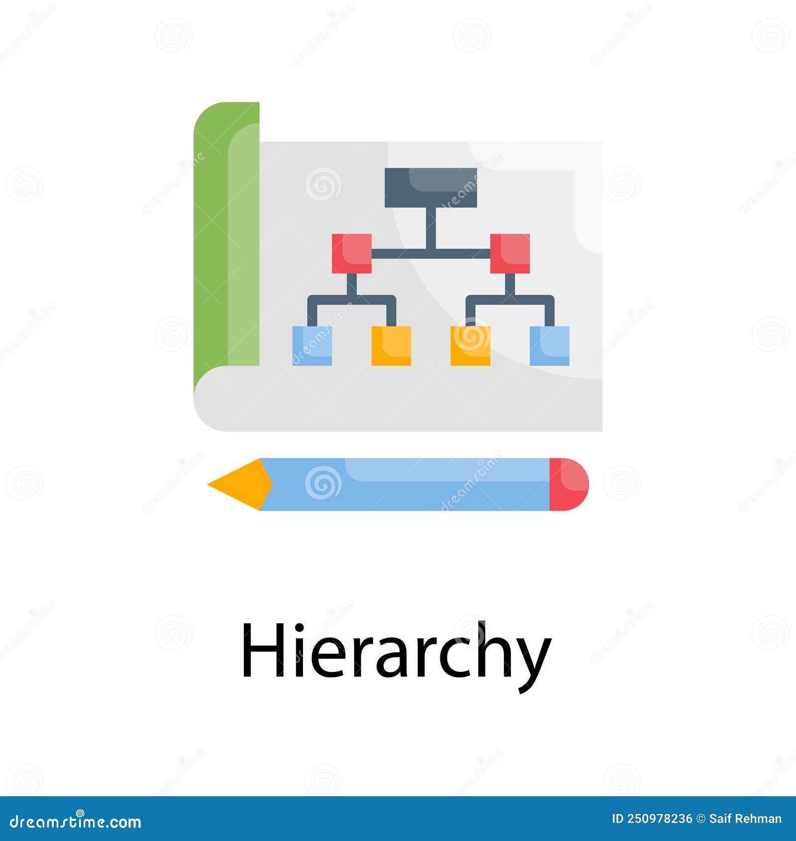 Hierarchy Vector Outline Icon Design Illustration.e Stock Vector ...