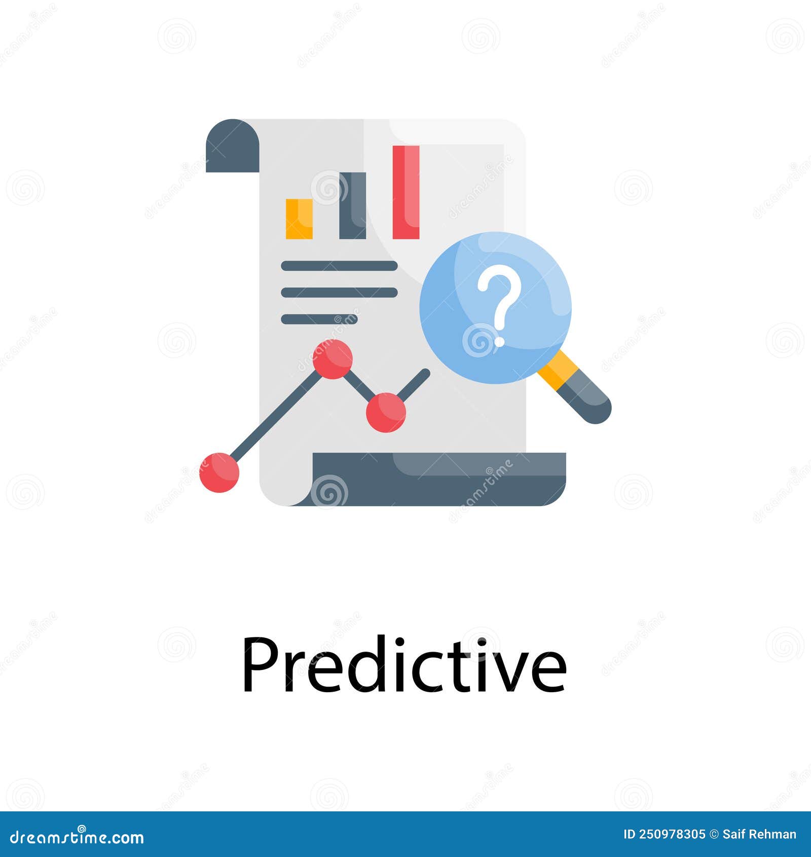 Predictive Vector Outline Icon Design Illustration. Stock Vector ...