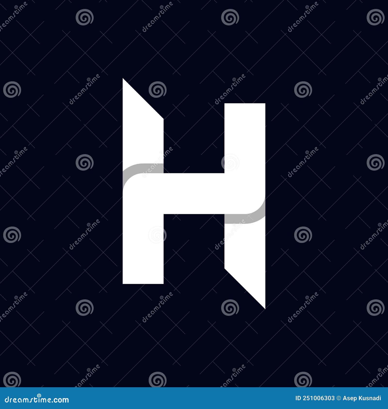 Simple Letter H Abstract Logo Design Stock Vector - Illustration of ...
