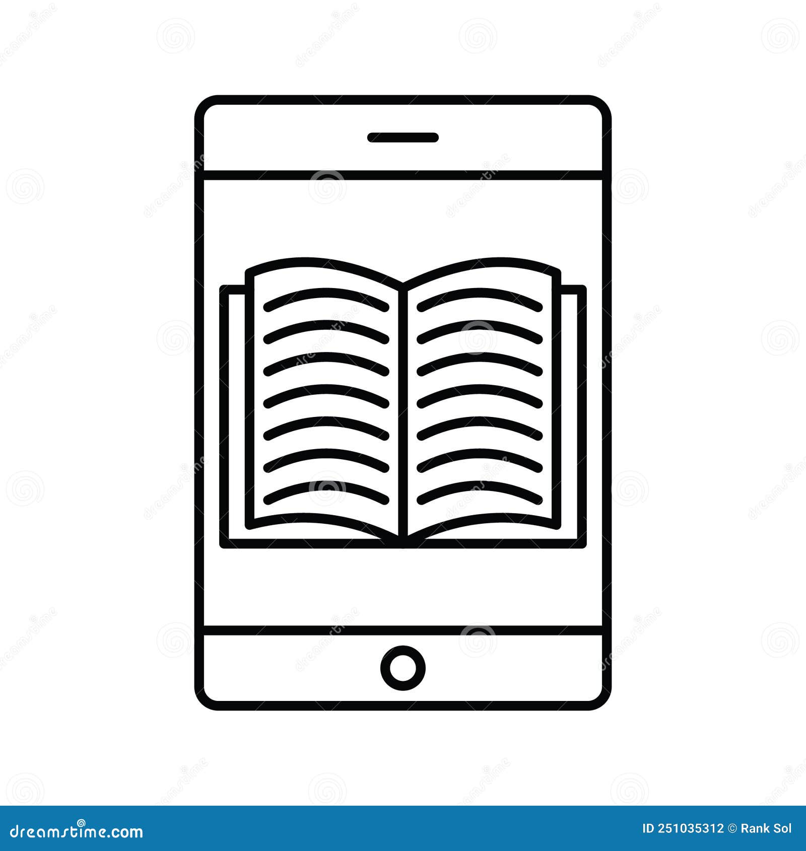 Mobile Book Which Can Easily Modify or Edit Stock Vector - Illustration ...