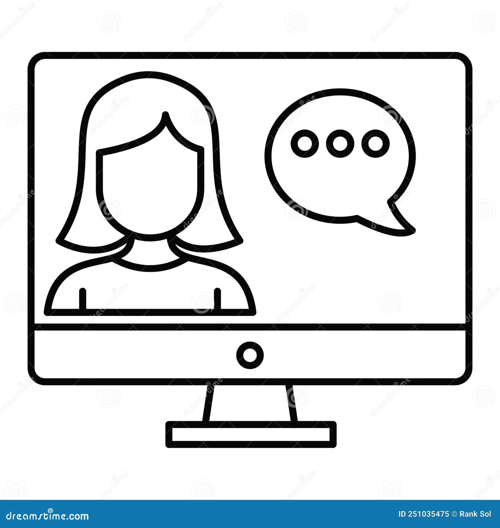 Online Student Chat Which Can Easily Modify or Edit Stock Vector ...