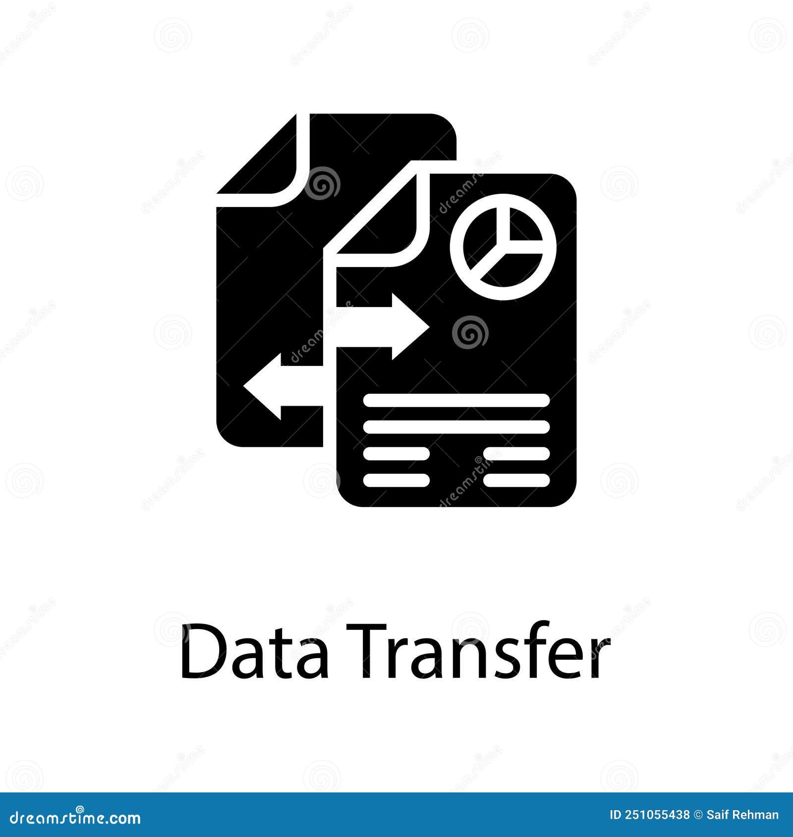 Data Transfer Vector Solid Icon Design Illustration. Stock Vector ...