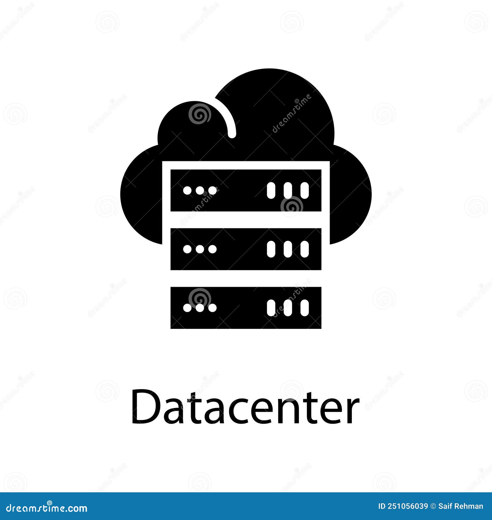 Datacenter Vector Solid Icon Design Illustration. Le Stock Vector ...