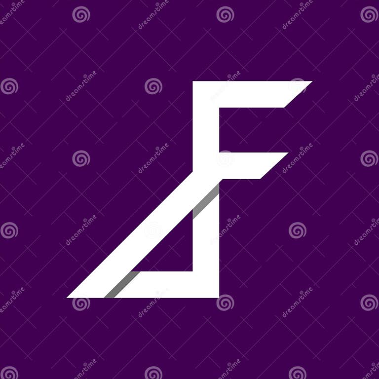 Simple Letter F Abstract Logo Stock Vector - Illustration of vector ...