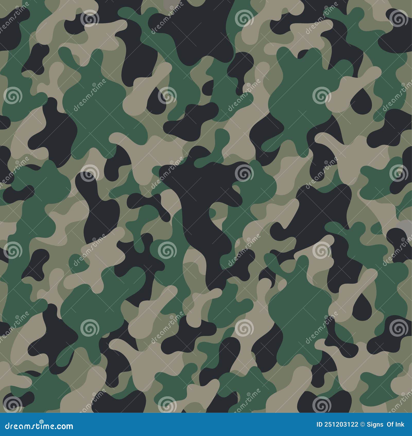 Military Camouflage Jungle Seamless Pattern Stock Vector - Illustration ...