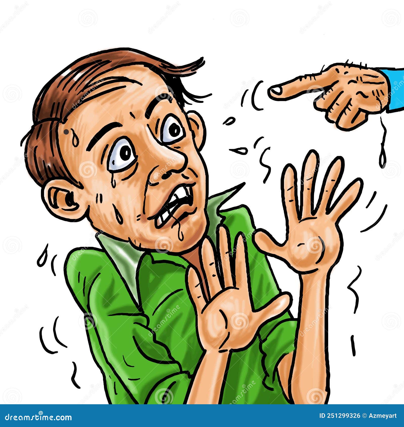 Boy Get Warning from Someone! Stock Vector - Illustration of abusive ...