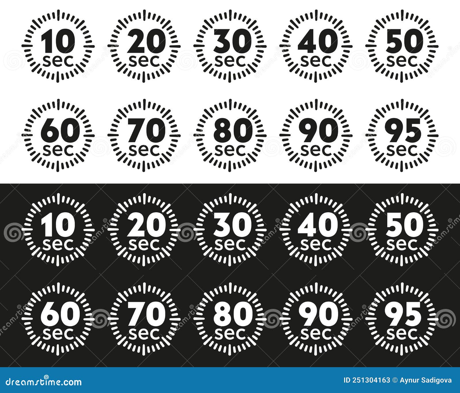 Digital Timer Vector Set Icon. Timer Set Stock Vector - Illustration of ...